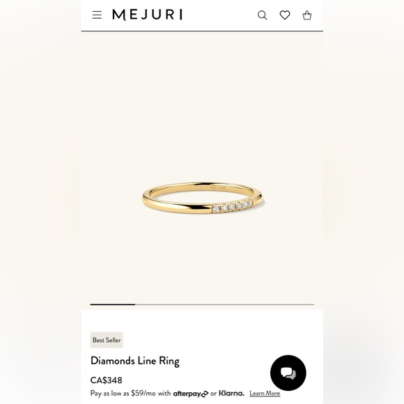 Mejuri | Jewelry | Diamonds Line Ring | Poshmark